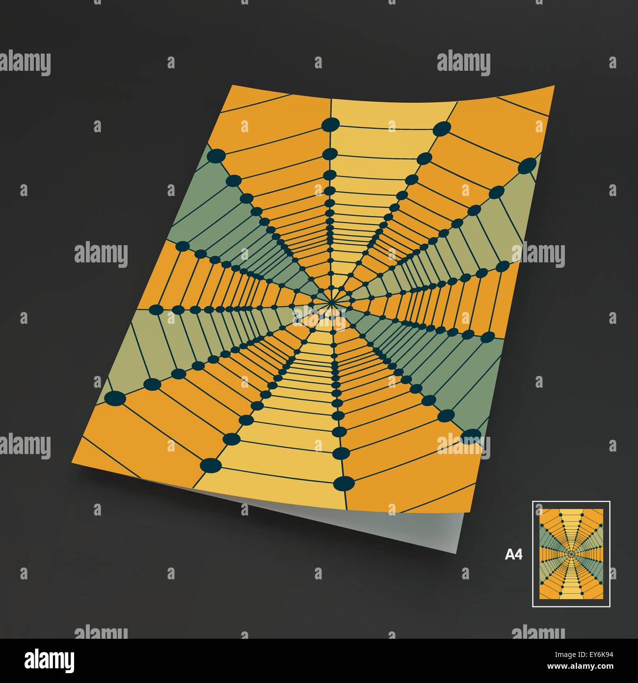 A4 Business Blank. Network Background. 3d Technology Vector ...