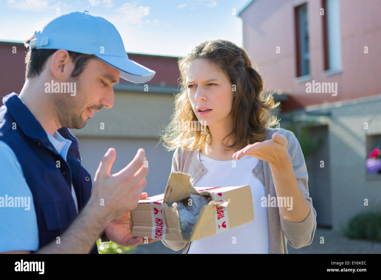 Delivery package angry hi-res stock photography and images - Alamy