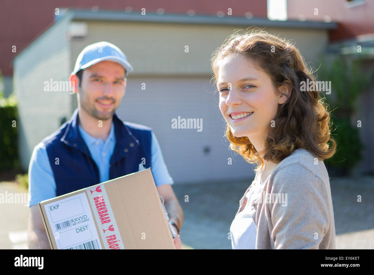 Customer waiting for parcel delivery hi-res stock photography and ...