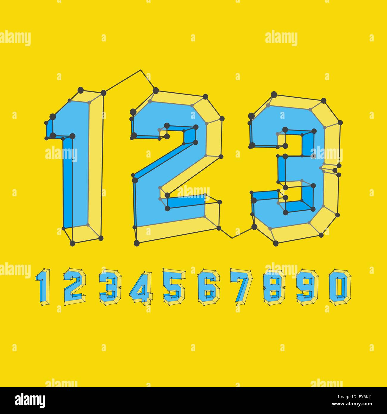 3D number icons. Vector set. Can be used for advertising and web design ...