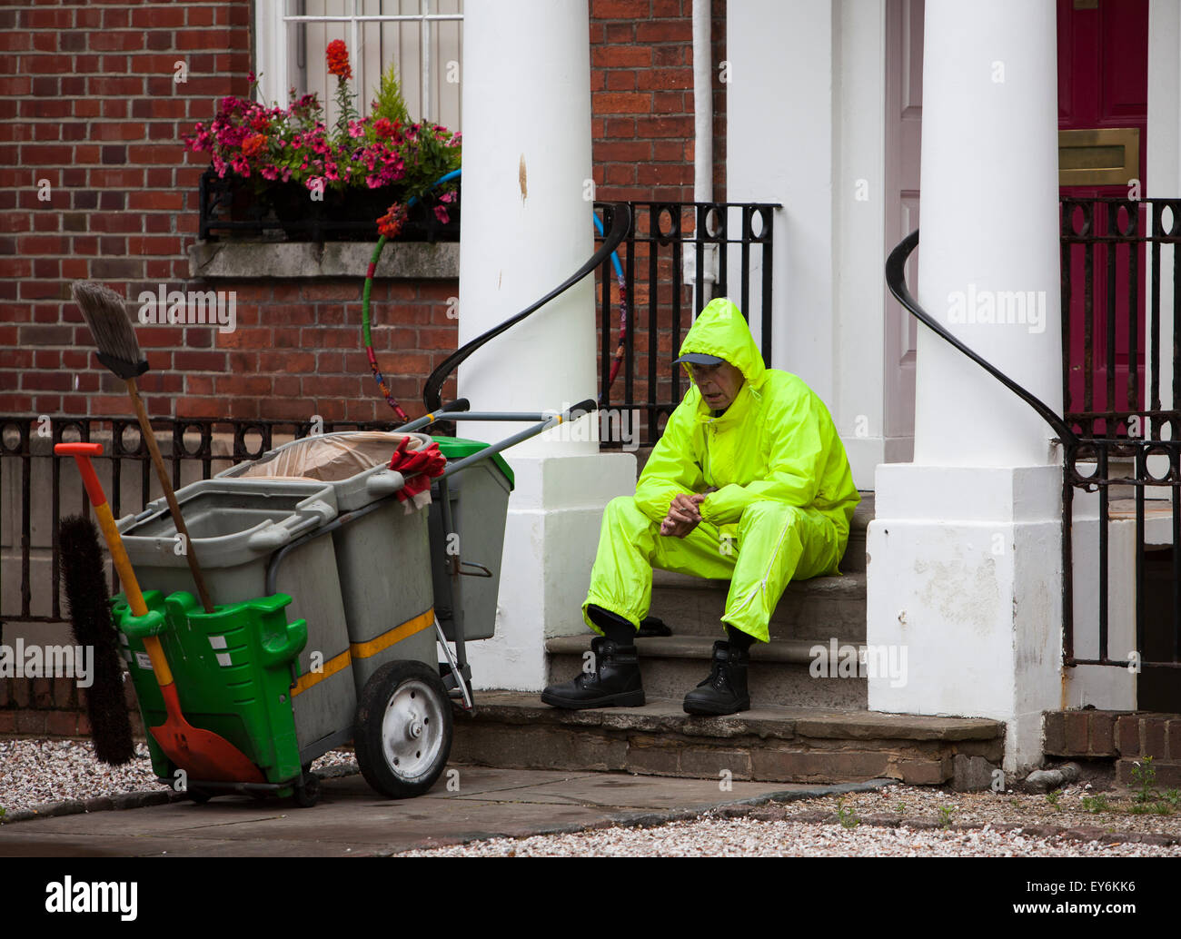 Road sweeper resting Stock Photo - Alamy