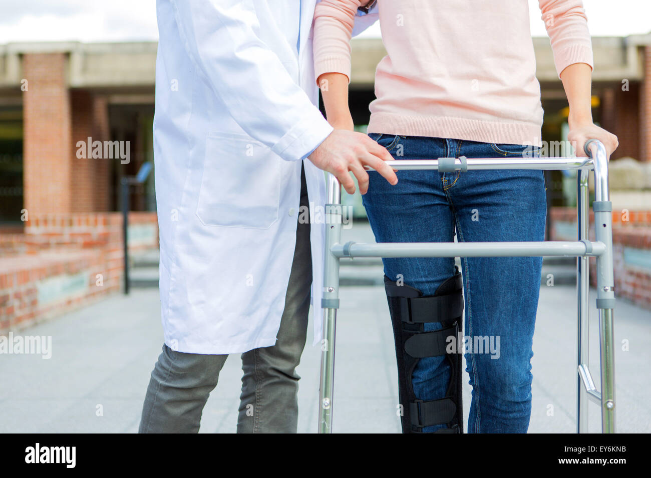 Close up view of a doctor helping patient Stock Photo - Alamy