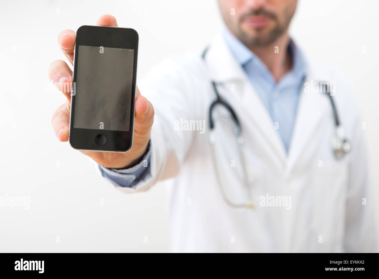 View of a Professional Doctor handing a smartphone Stock Photo - Alamy