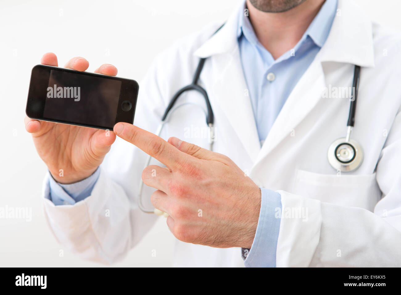 View of a Professional Doctor handing a smartphone Stock Photo - Alamy