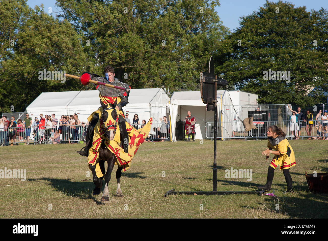 Medieval knights jousting competition Lambeth Country show Brockwell ...