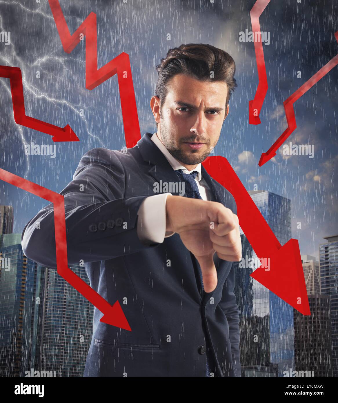 Financial crisis storm Stock Photo - Alamy