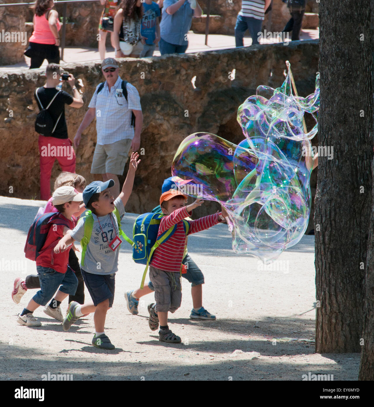 Children chasing hi-res stock photography and images - Alamy