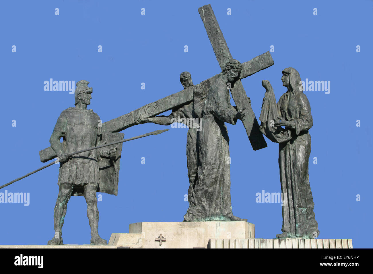 6th Station of the Cross - Veronica wipes the face of Jesus Stock Photo ...