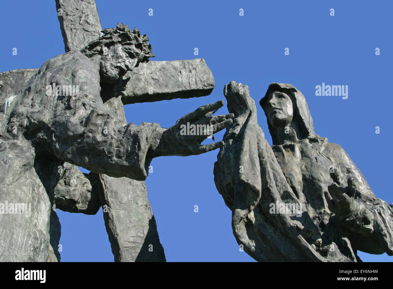 6th Station of the Cross - Veronica wipes the face of Jesus Stock Photo ...