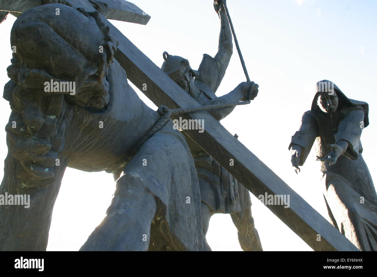 7th Station of the Cross, Jesus falls the second time Stock Photo - Alamy