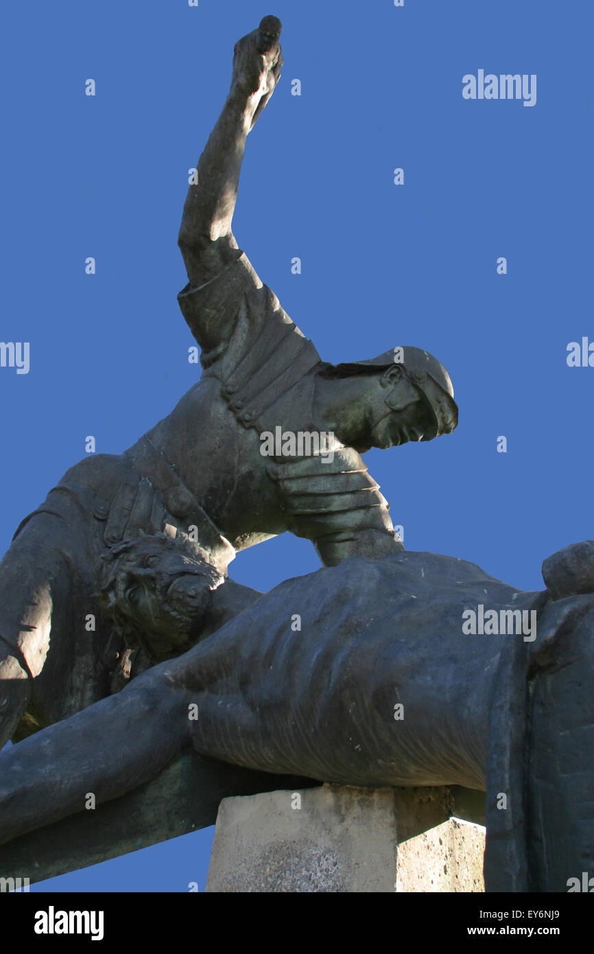 11th Stations of the Cross, Crucifixion: Jesus is nailed to the cross Stock Photo - Alamy