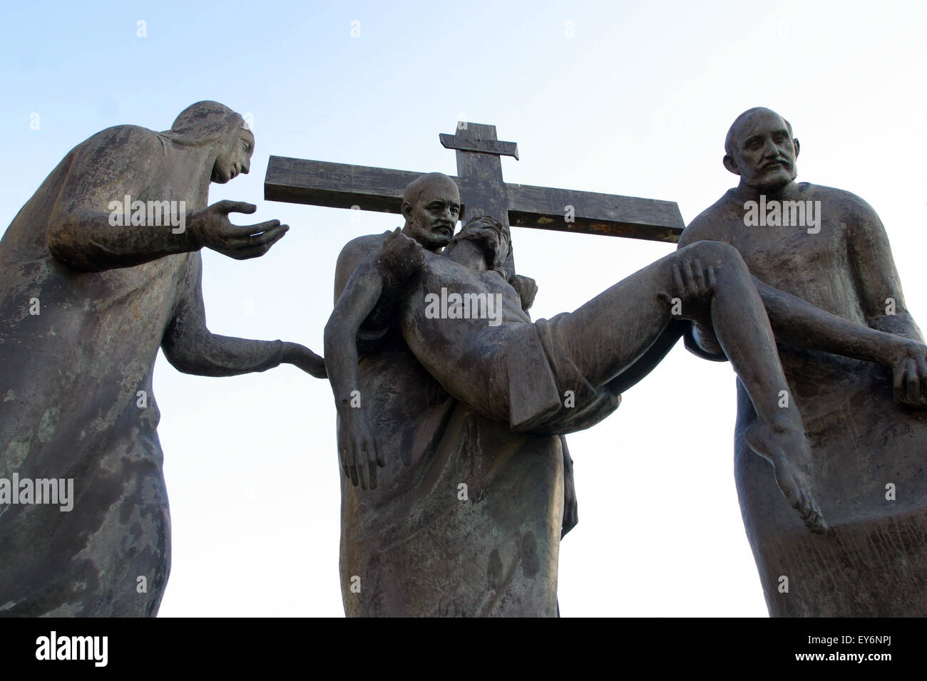 13th Stations of the Cross, Jesus' body is removed from the cross Stock ...