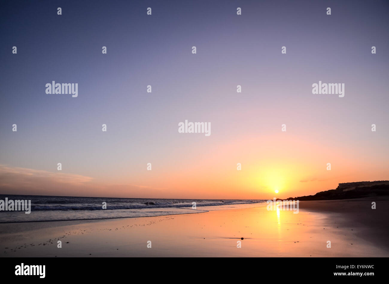 Sunset on the Atlantic Ocean Stock Photo - Alamy