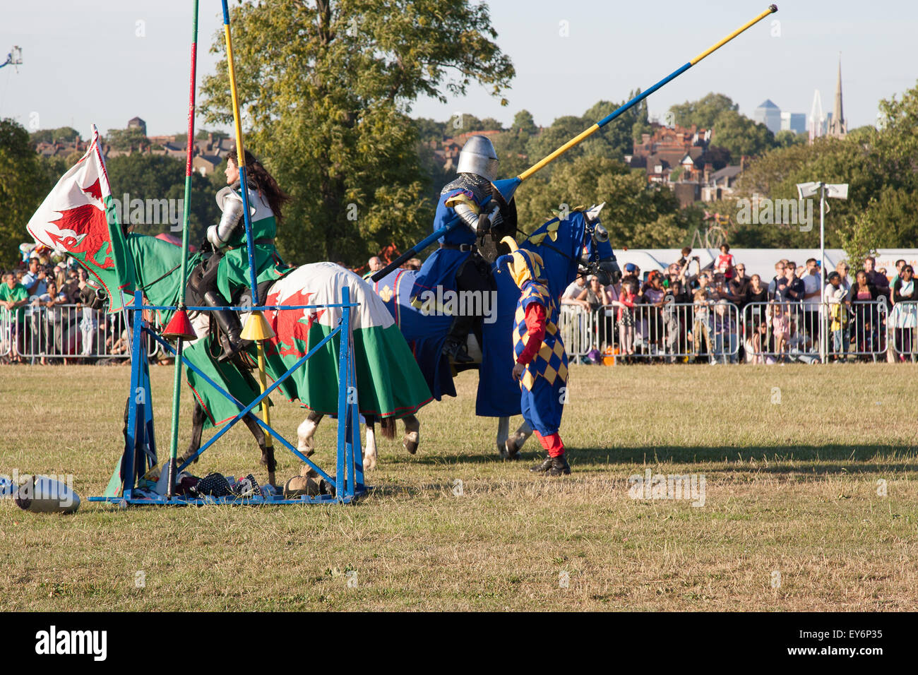 Medieval knights jousting competition Lambeth Country show Brockwell ...