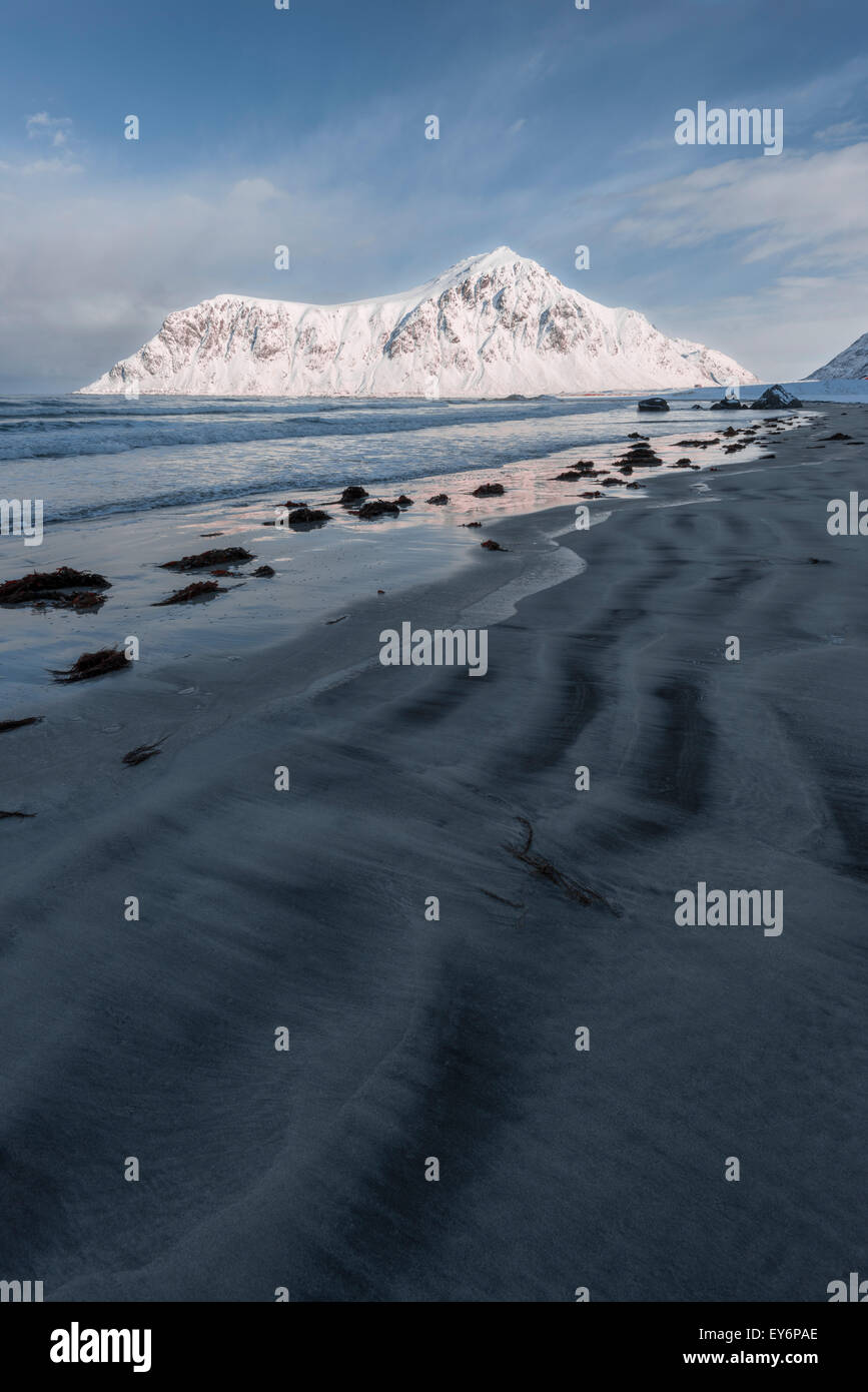 Flakstad beach, Lofoten Island, Norway, Europe Stock Photo - Alamy