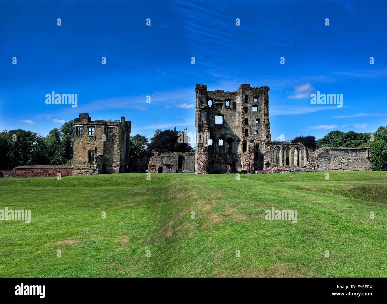 Ashby de la Zouch Castle in Leicestershire, England. The ruins are ...