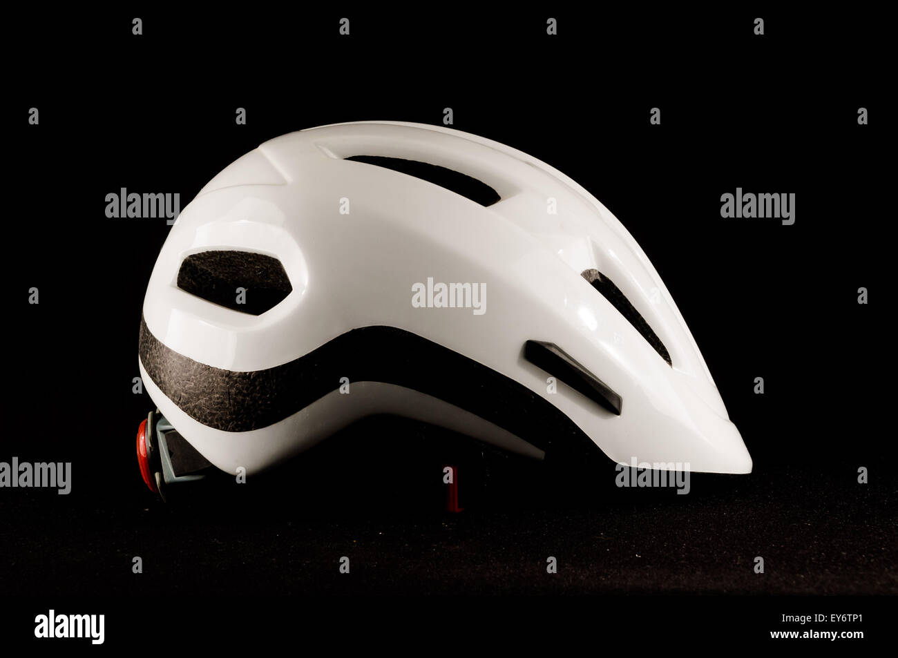 White Bicycle Bike Safety Helmet Stock Photo - Alamy