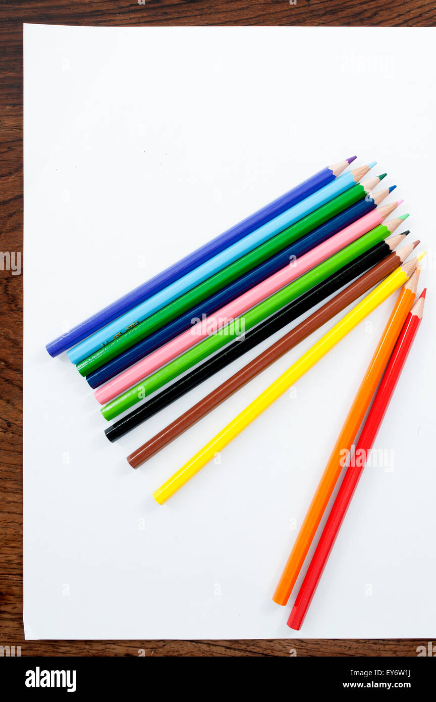 Color wood pencil background Stock Photo - Alamy