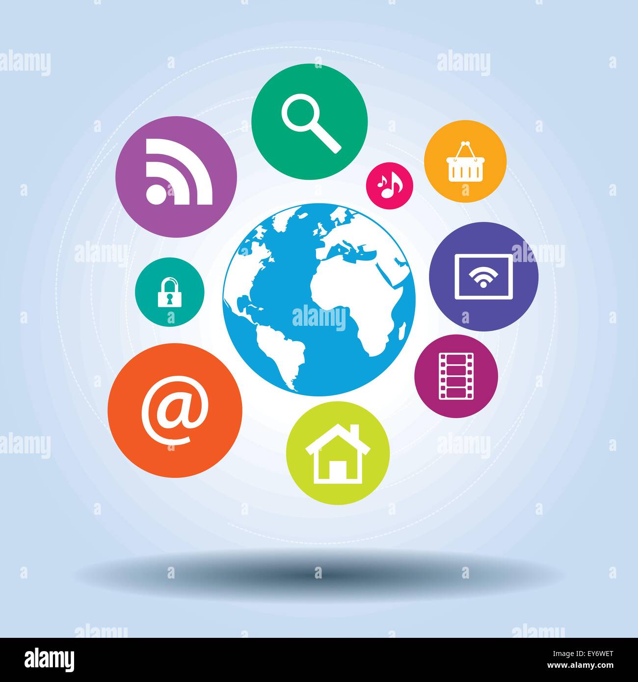 Wifi symbol planet earth hi-res stock photography and images - Alamy