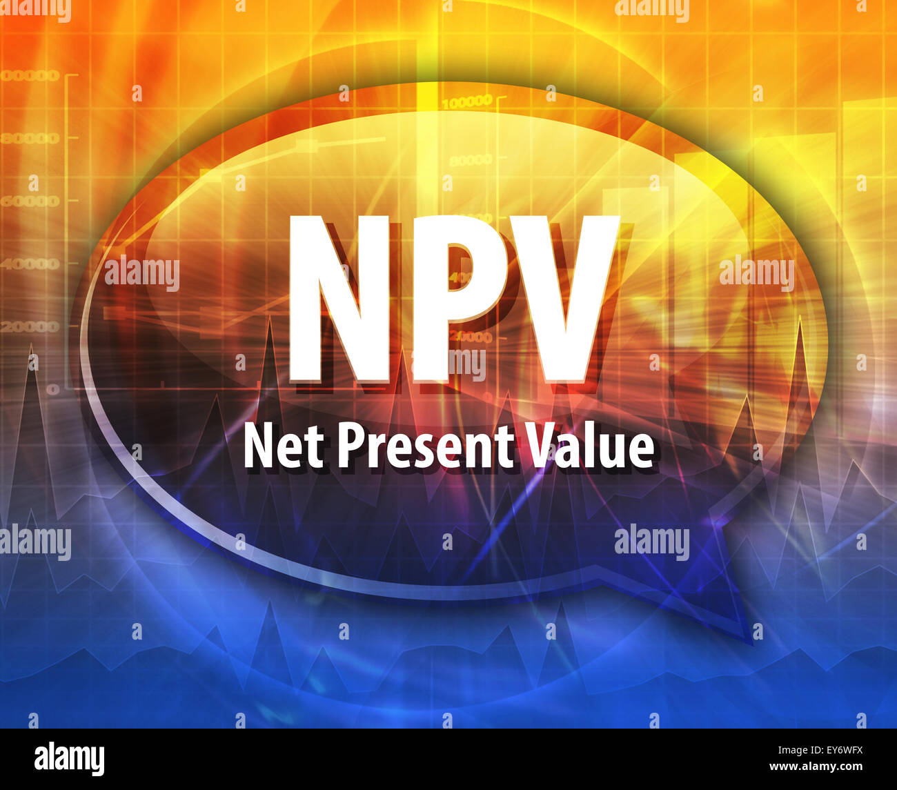 word speech bubble illustration of business acronym term NPV Net ...
