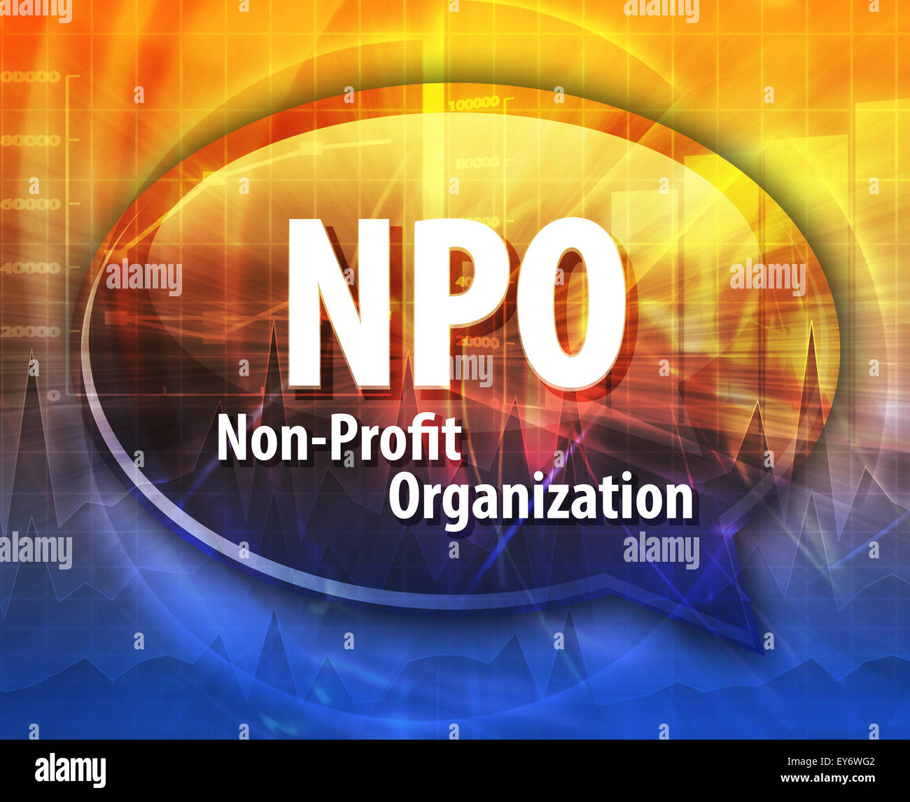 word speech bubble illustration of business acronym term NPO Non-Profit ...