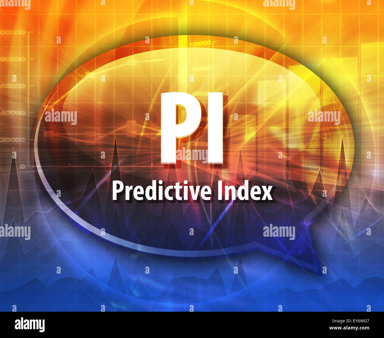 word speech bubble illustration of business acronym term PI Predictive ...