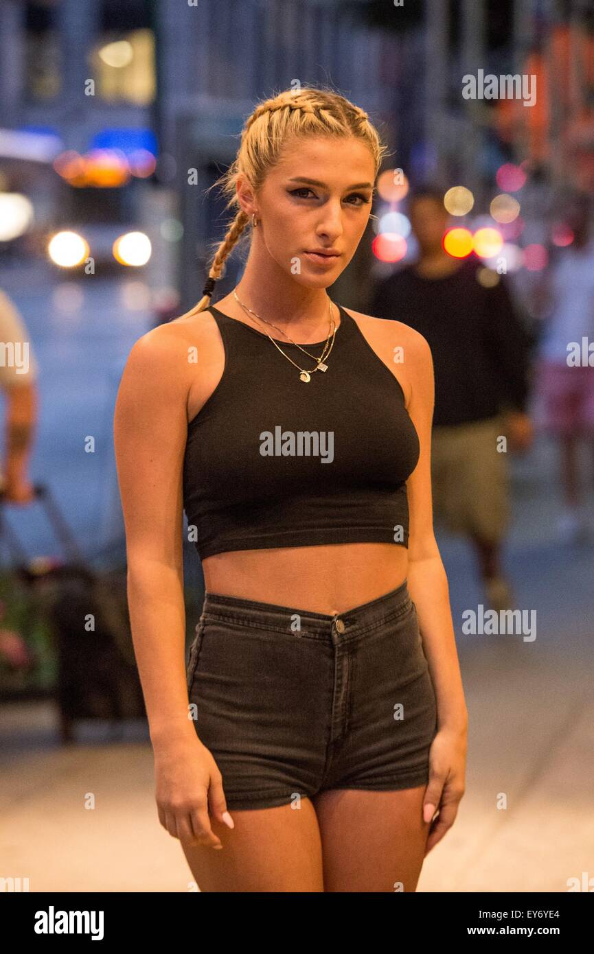 New York, NY, USA. 22nd July, 2015. Njomza in attendance for Nathan ...