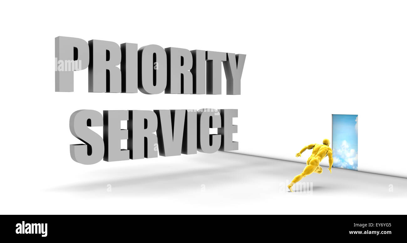 Priority Service as a Fast Track Direct Express Path Stock Photo - Alamy