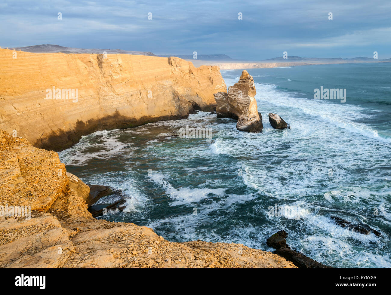 Cathedral Rock Formation, Paracas National Reserve, Peru Stock Photo ...