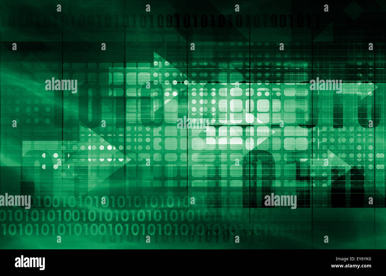 Communication Technology with Moving Data in Art Stock Photo - Alamy