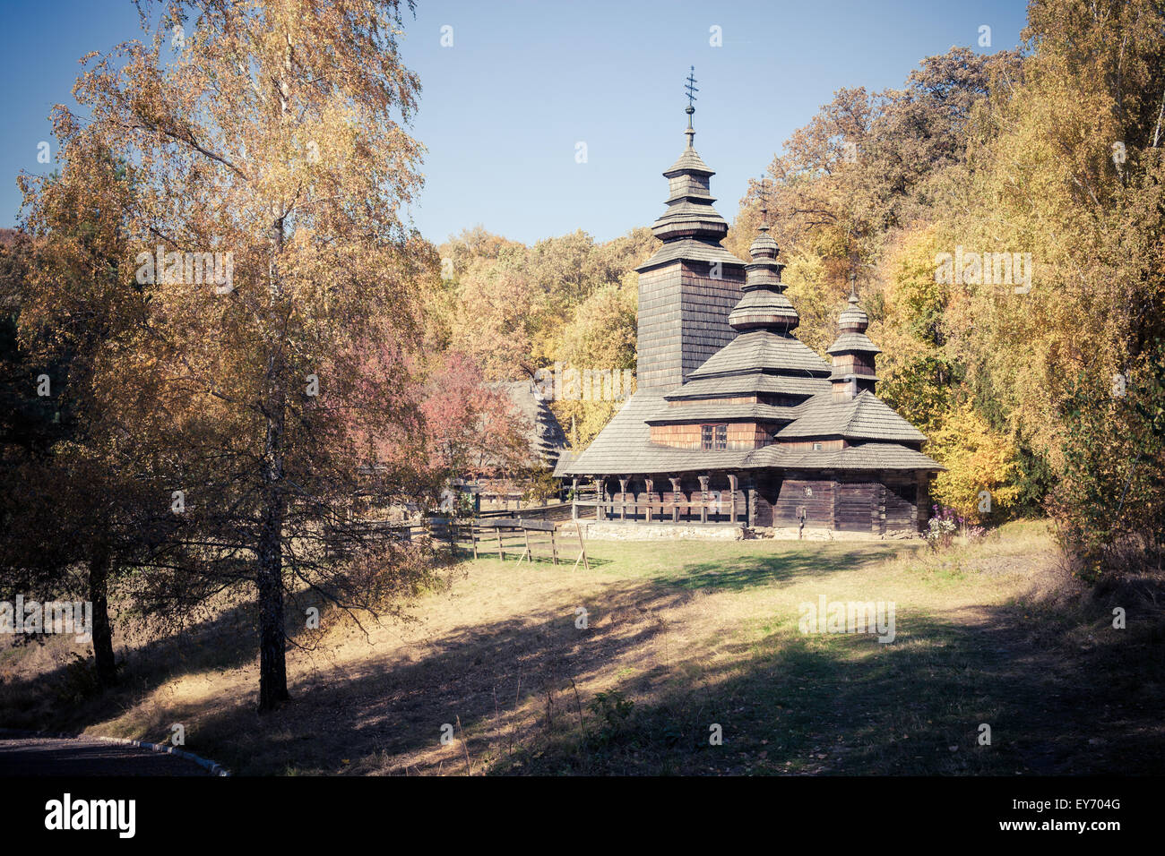 Old church in autumn hi-res stock photography and images - Alamy