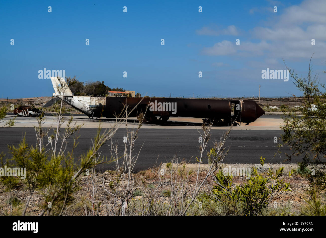Burned Airplane Accident Stock Photo - Alamy