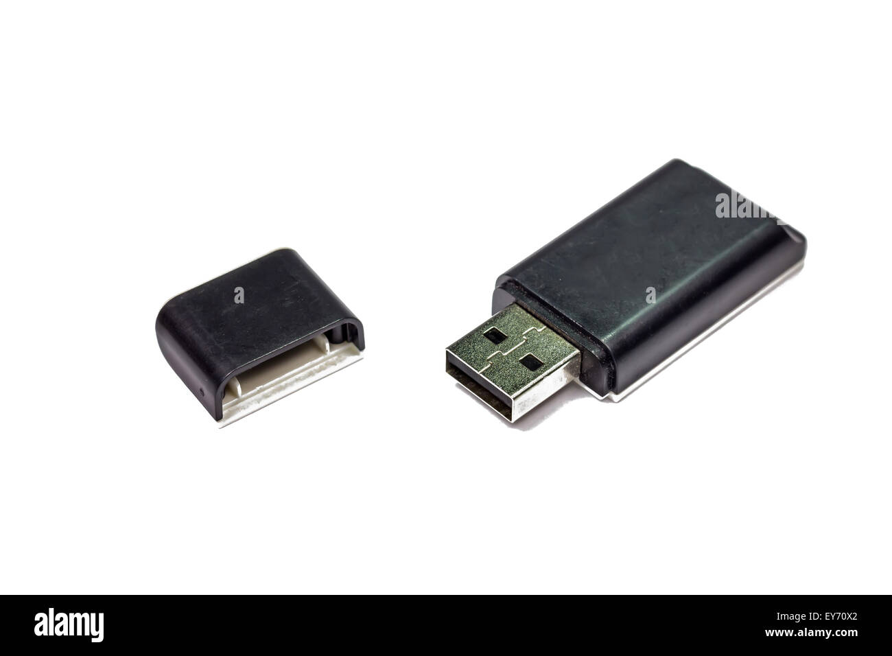 External USB multi card reader isolated on white Stock Photo - Alamy