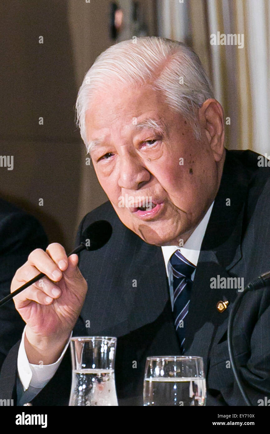 Lee Teng-hui, former president of Taiwan (the Republic of China) speaks ...