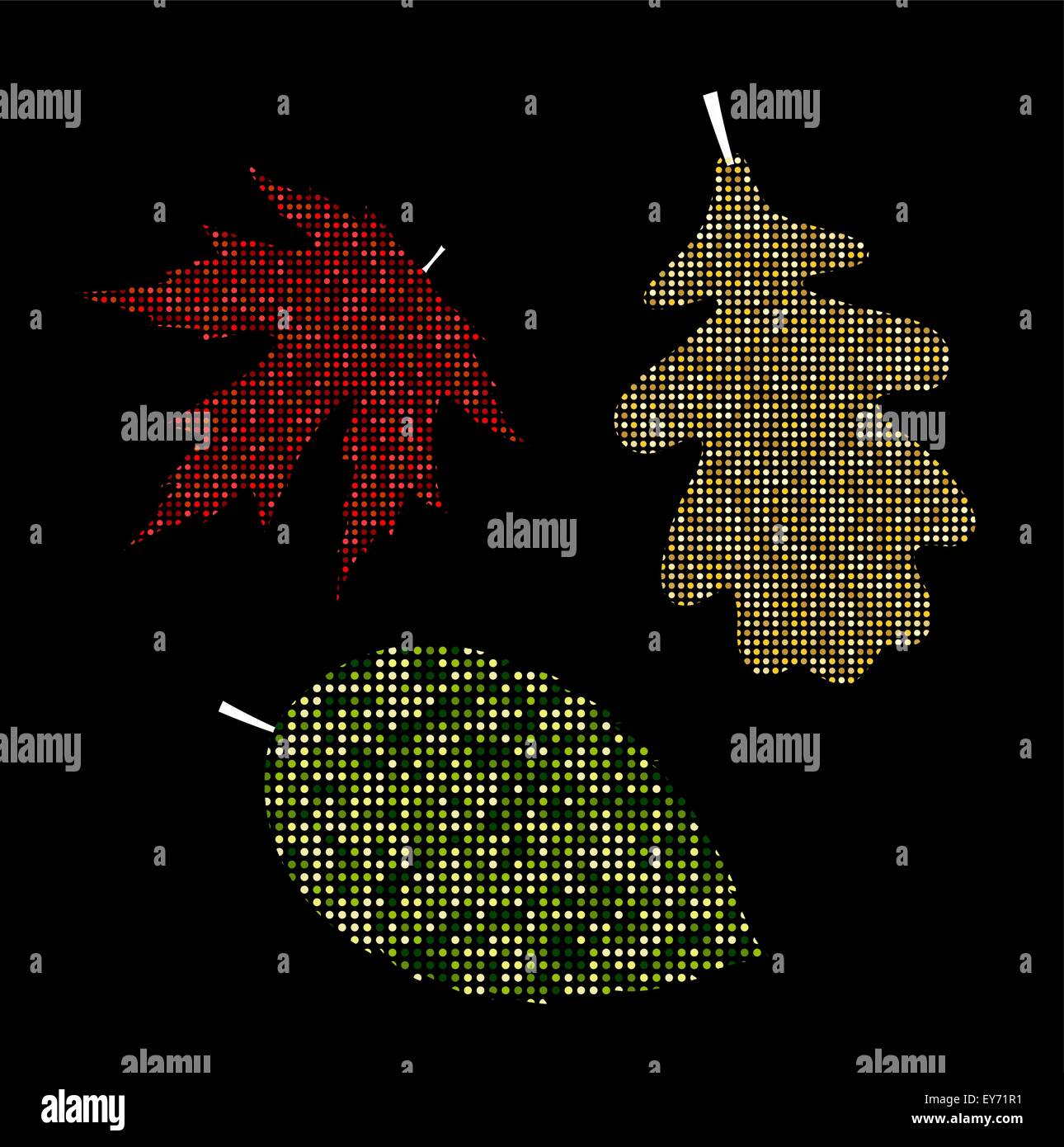 Autumn Leaves Labels Vector Illustration Stock Vector Image & Art - Alamy