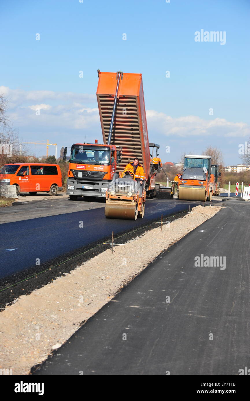 Road construction site Stock Photo - Alamy