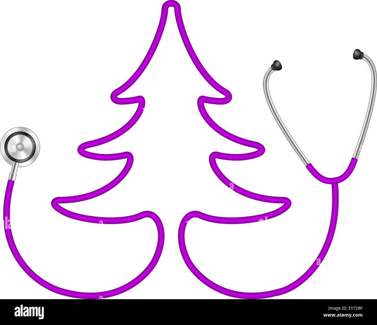 Stethoscope in shape of tree in purple design Stock Vector Image & Art ...