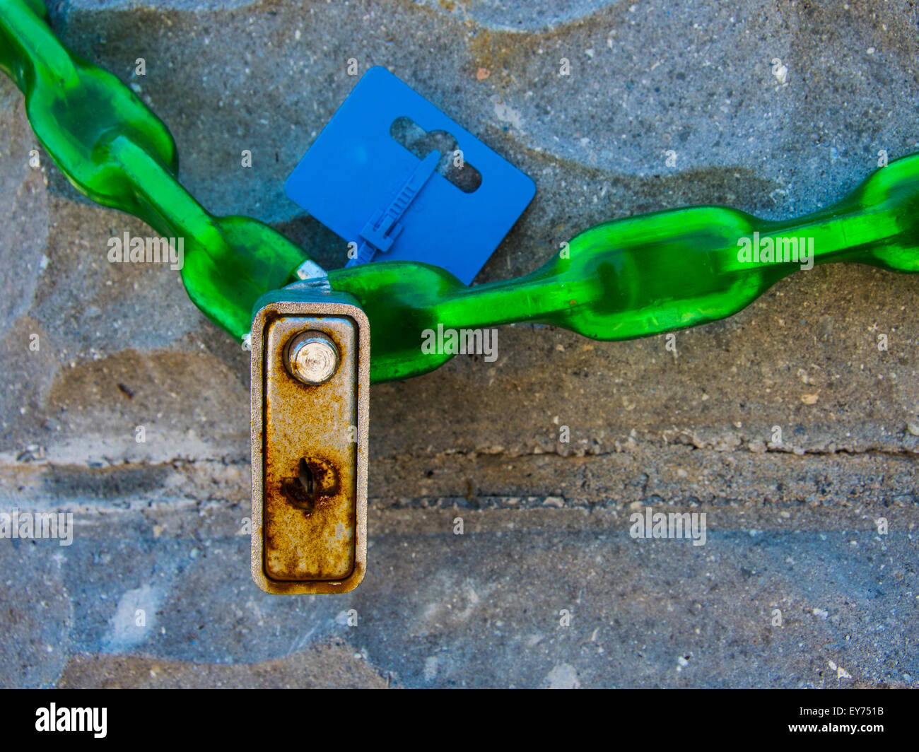 Padlock with chain Stock Photo - Alamy