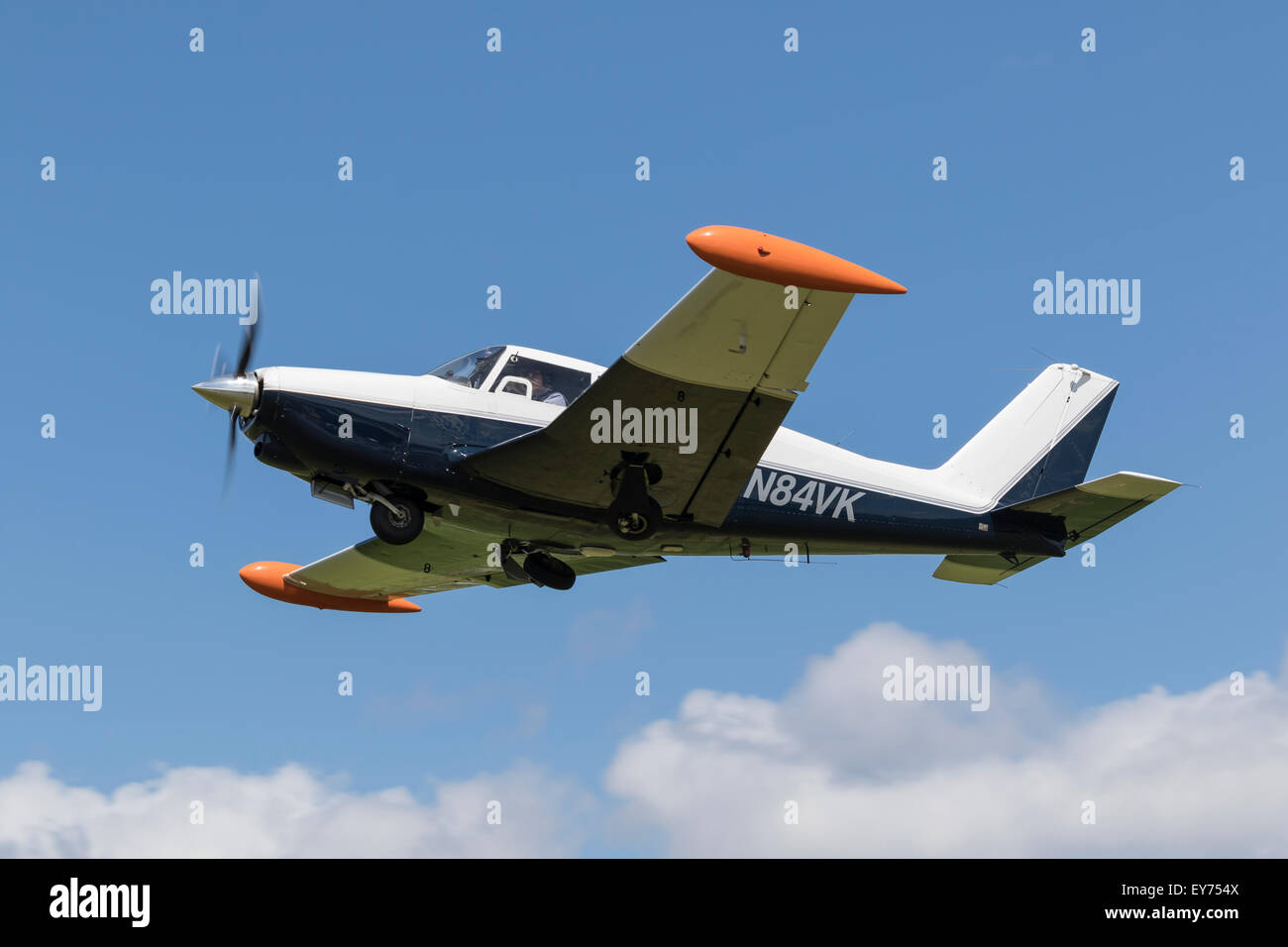Piper PA-24-250 Comanche, reg. N84VK, in flight at Breighton Stock ...