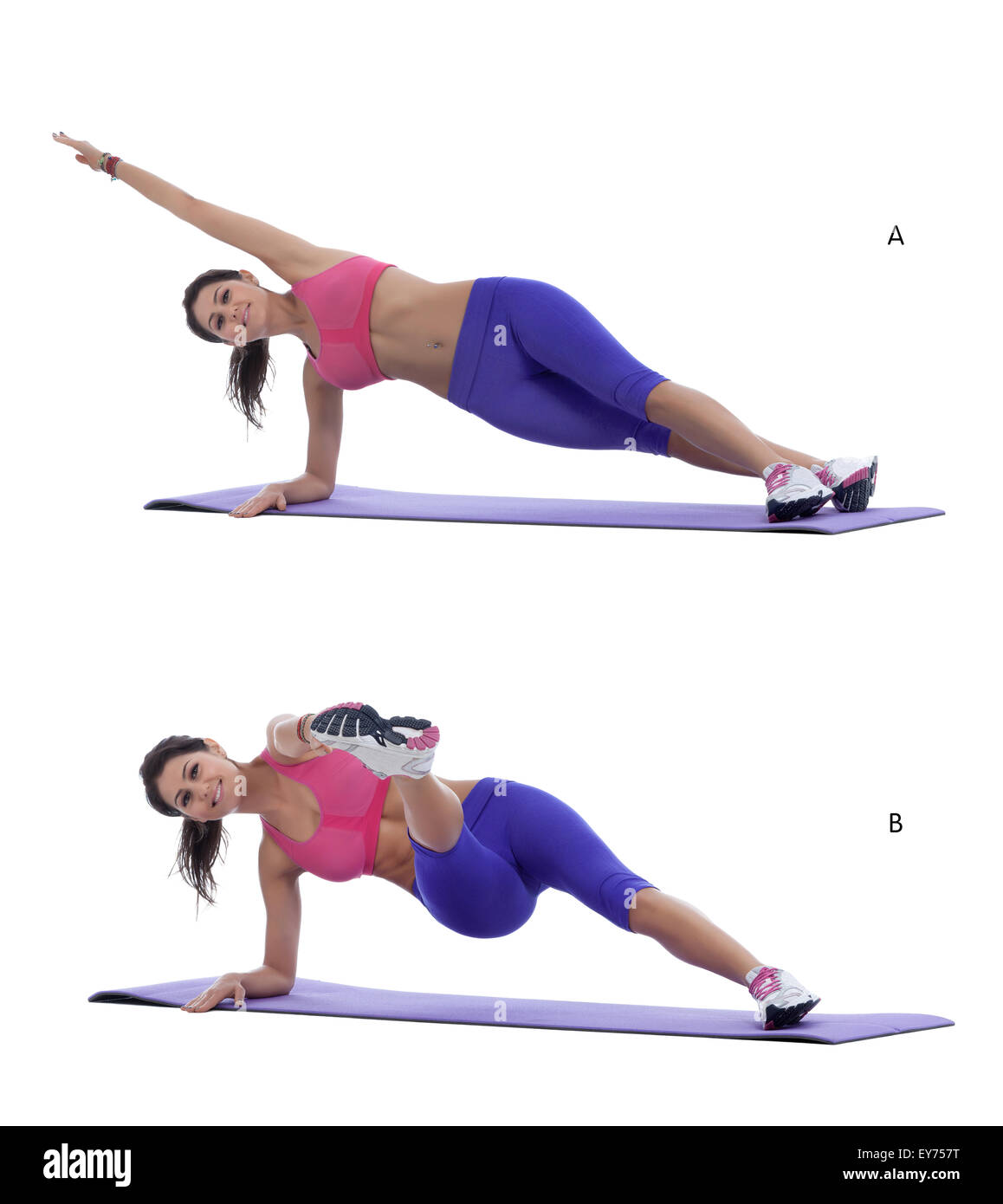 Step by step instructions: Get in a side elbow plank position with ...