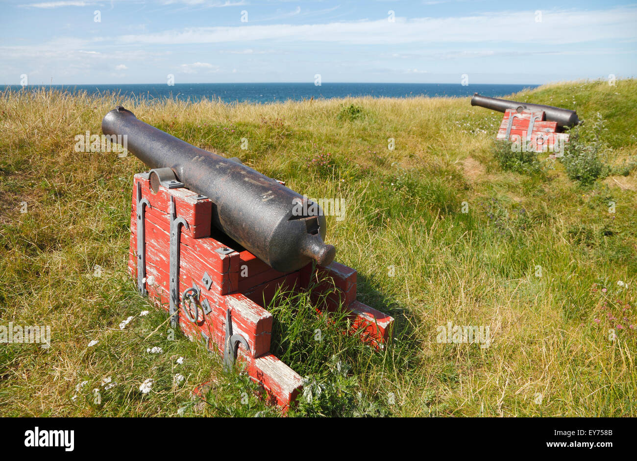 Remains of the Hundested battery "Skansen" built 1808 to protect the ...