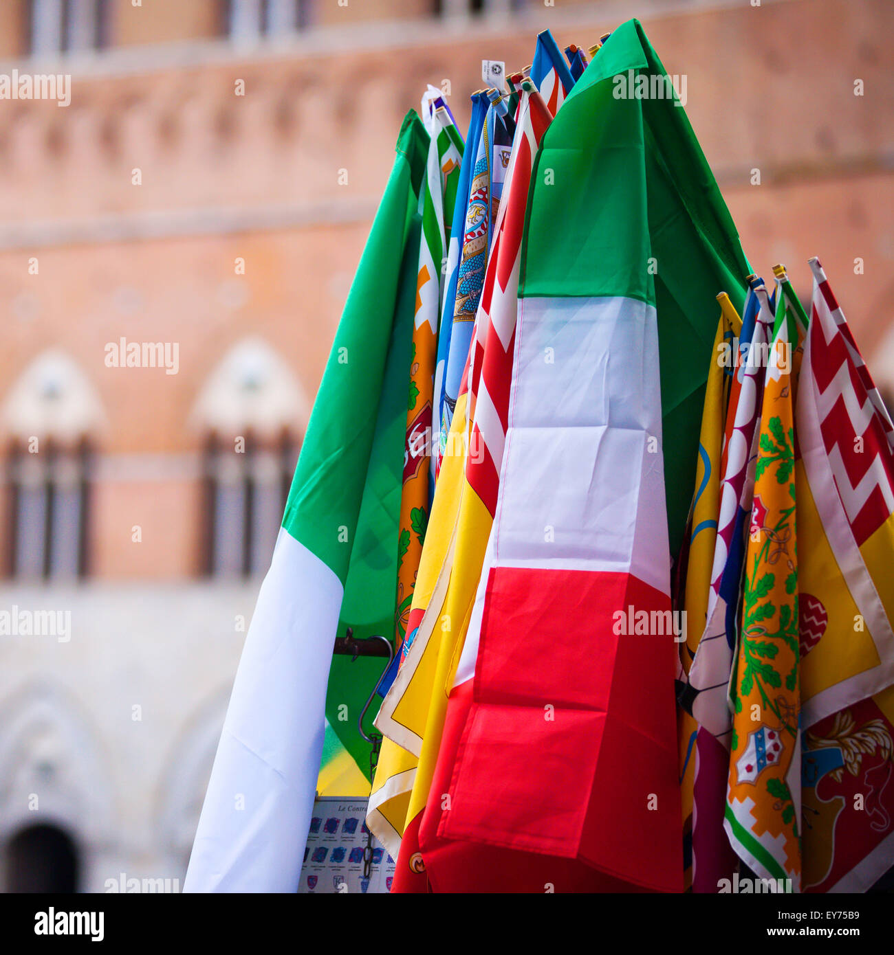 Flag of the contrade siena hi-res stock photography and images - Alamy