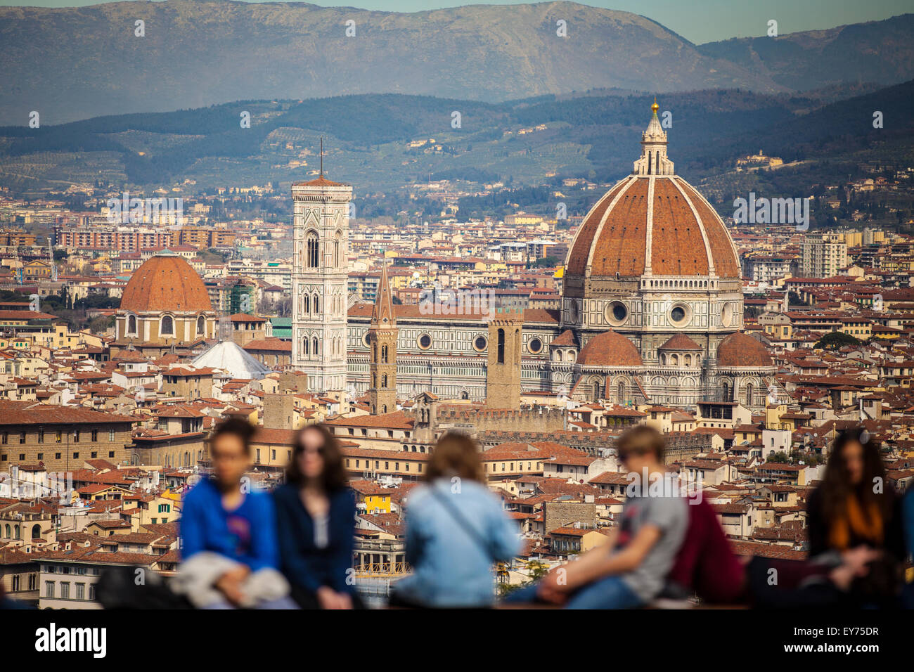 The City of Florence seen from Michelangelo Square Stock Photo - Alamy