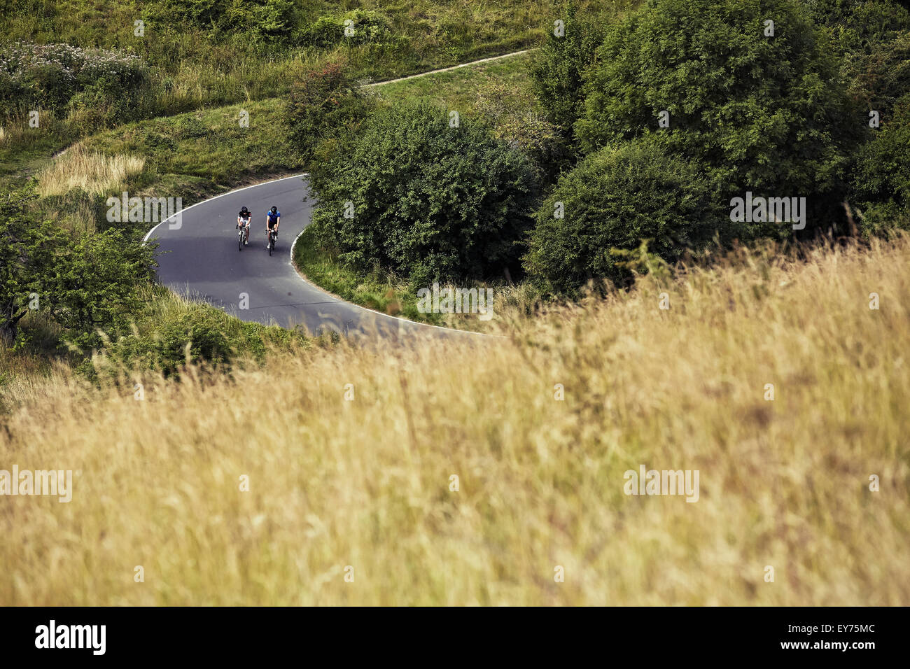 Riding a bicycle from above hi-res stock photography and images - Alamy
