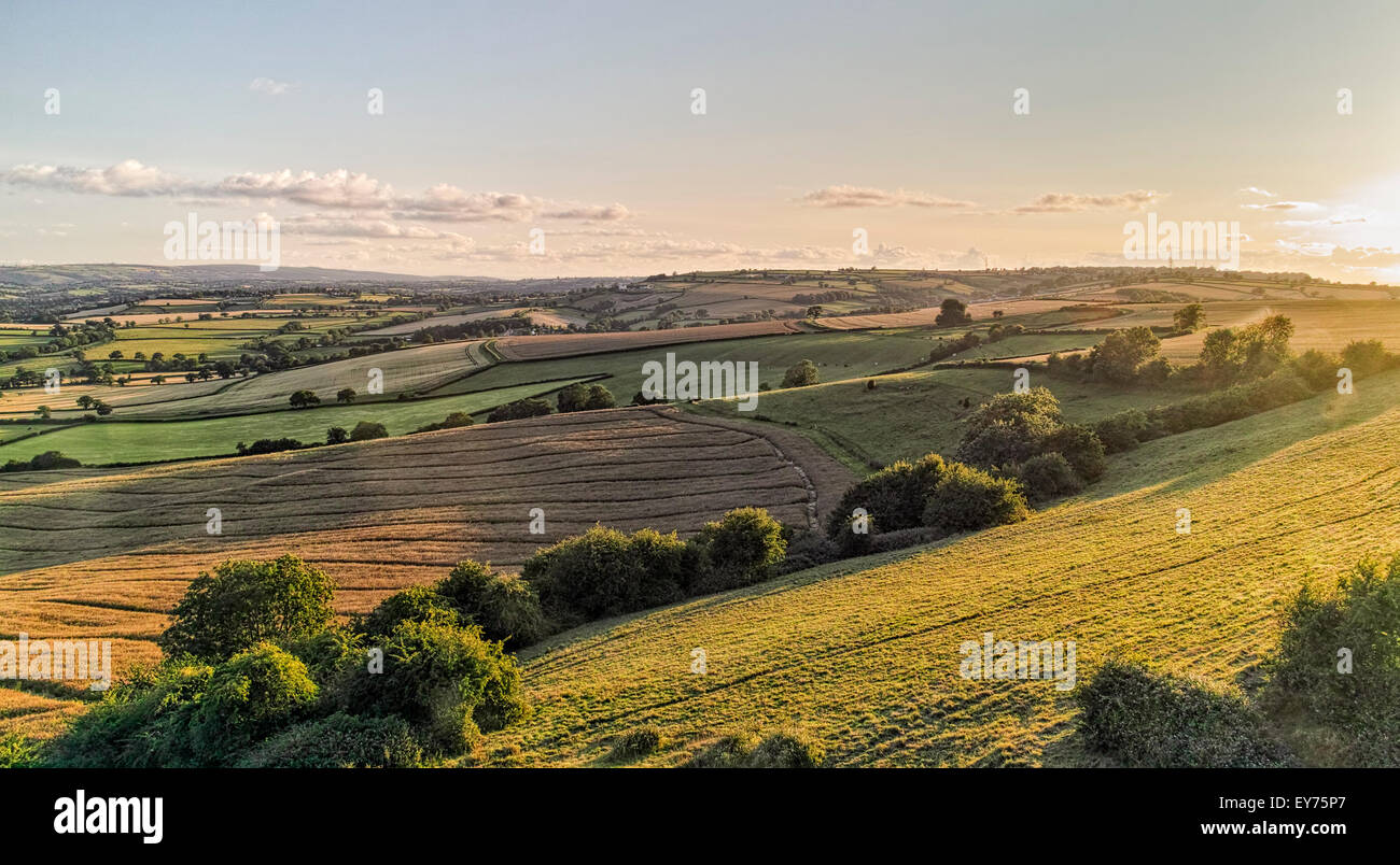 View from Maes Knoll Hill fort Stock Photo - Alamy