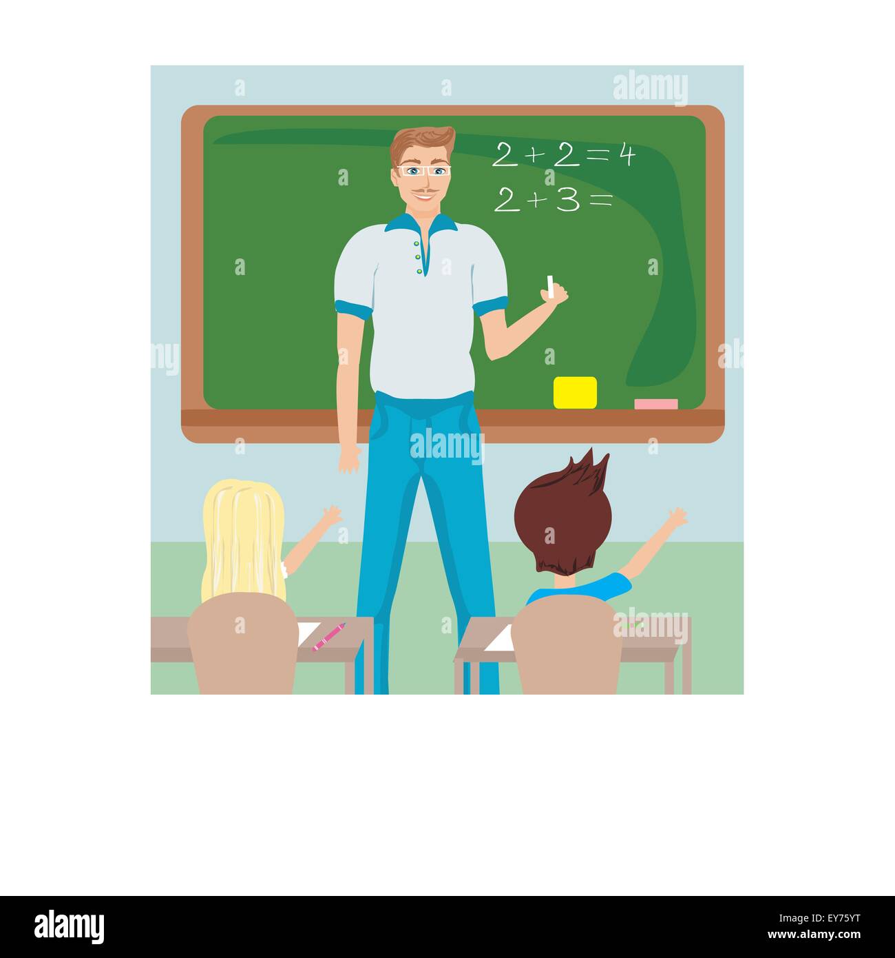 Teacher in Class Stock Vector Image & Art - Alamy