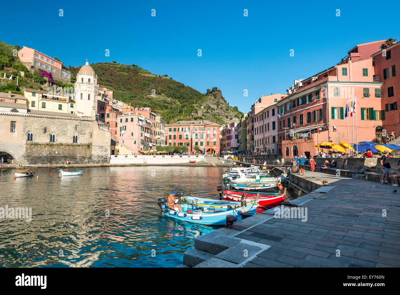 The harbor of Vernazza, Cinque Terre National Park Stock Photo - Alamy