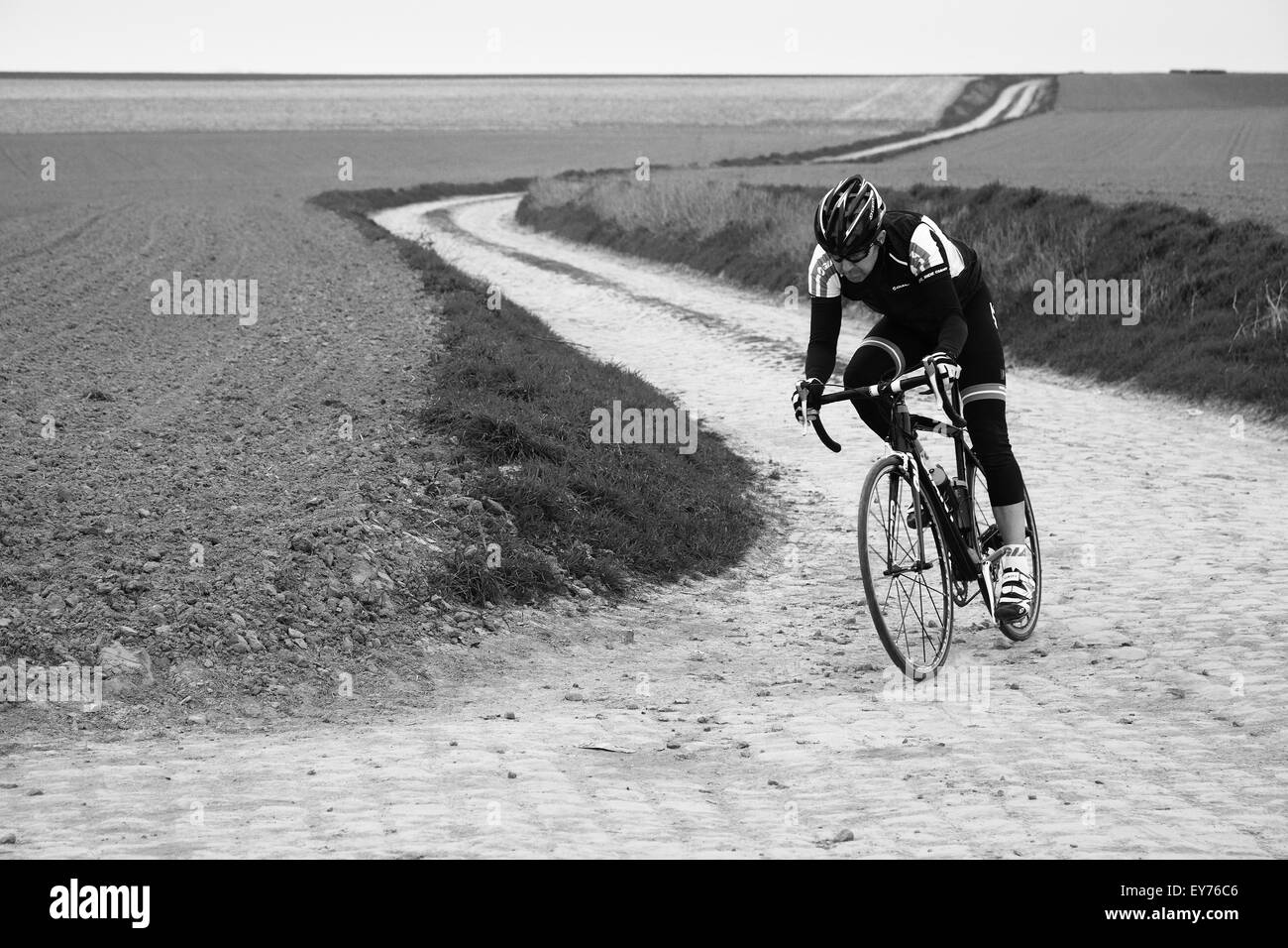 Road cyclist Black and White Stock Photos & Images - Alamy