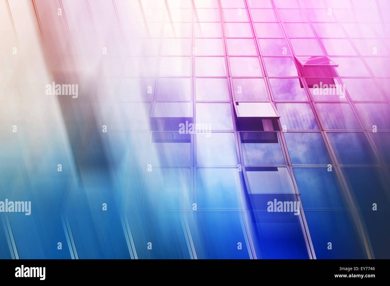 Modern Office Building Abstract as Blur Business Background, Blue Glass ...