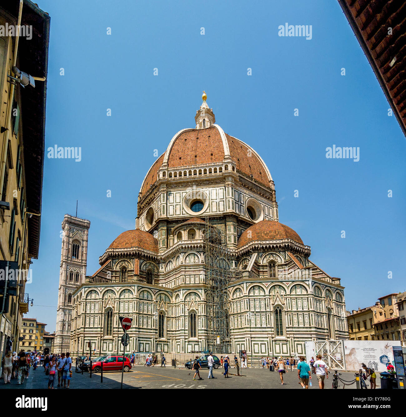 Florence Cathedral or Duomo with dome designed by Filippo Brunelleschi ...